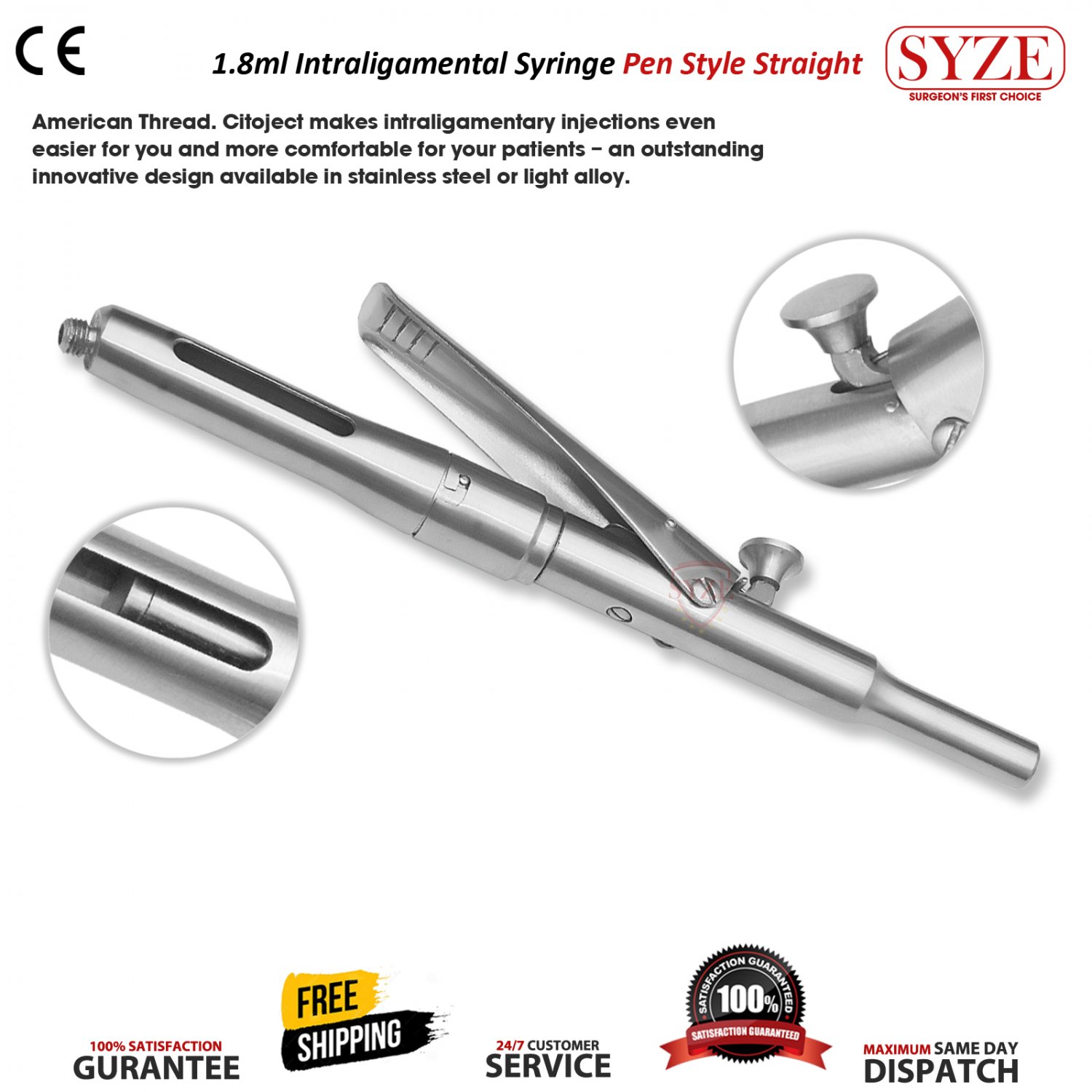 Intraligamental Citoject Dental Syringe Pen Style 1.8ml with European ...