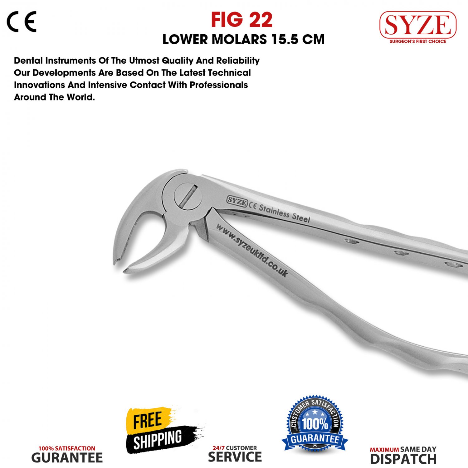 Dental Extraction Forceps Lower Roots Molars Surgical Pliers Teeth ...