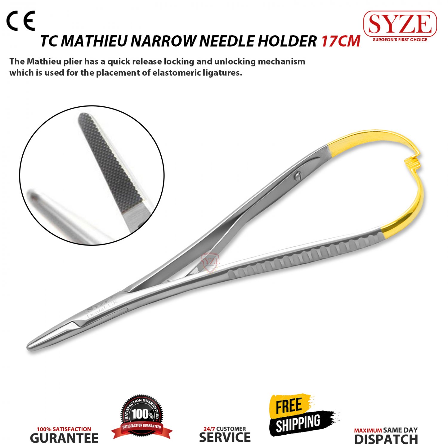 Ortho Slim Line Mathieu Needle Holder 17CM
