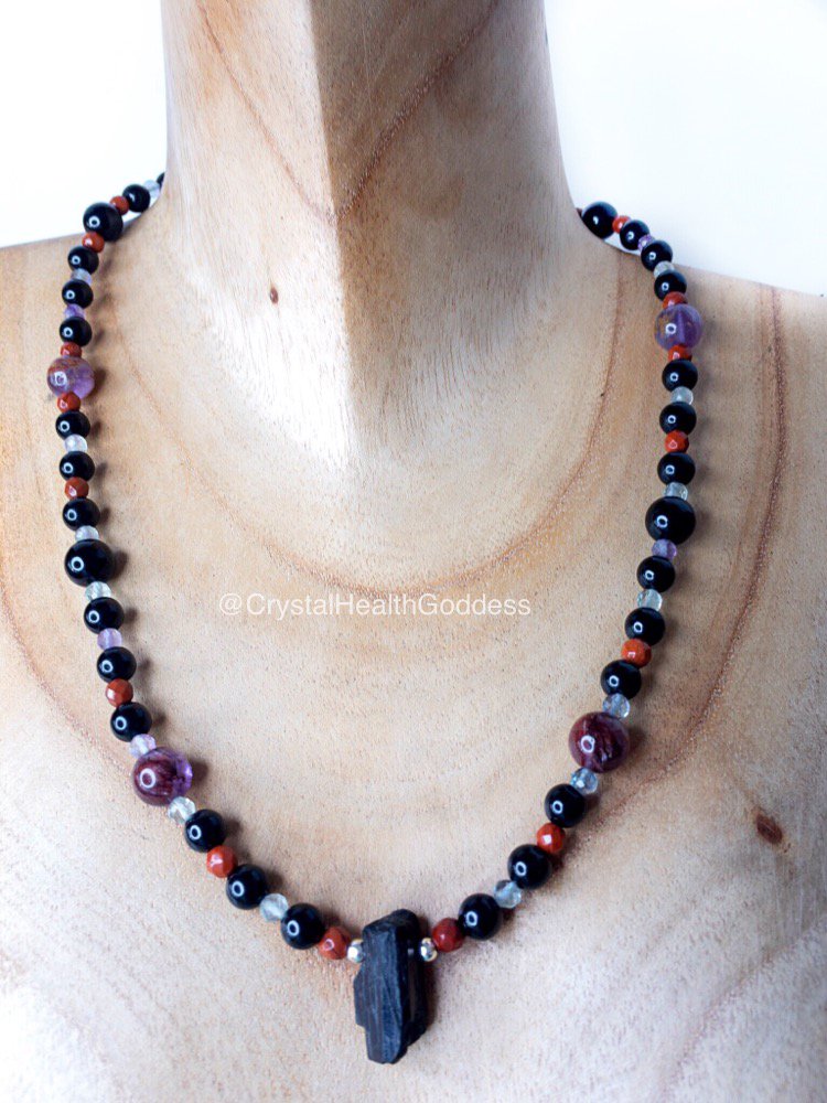 Protection Crystals Necklace 925 Sterling Silver