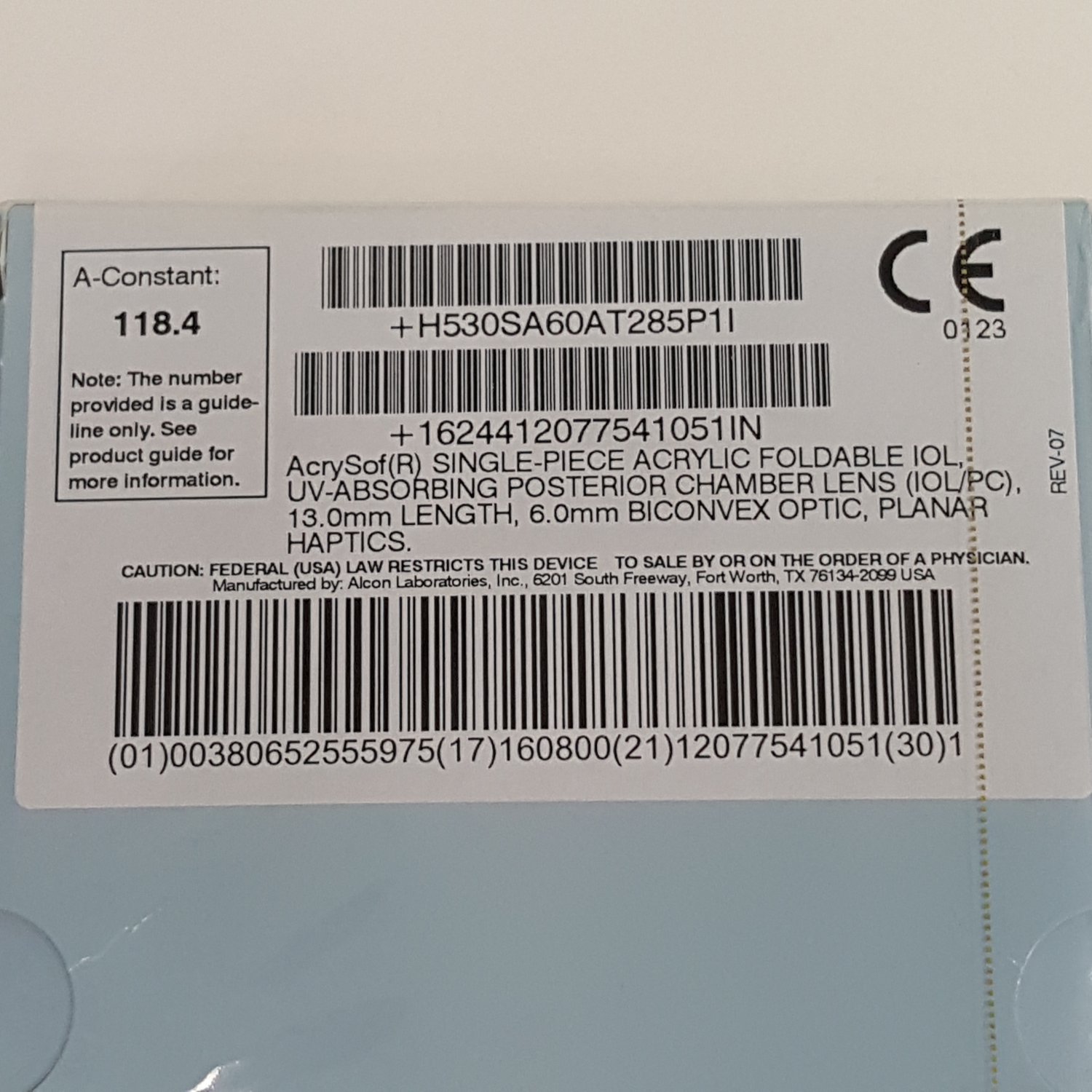 Alcon SA60AT Acrysof Lens 28.5D