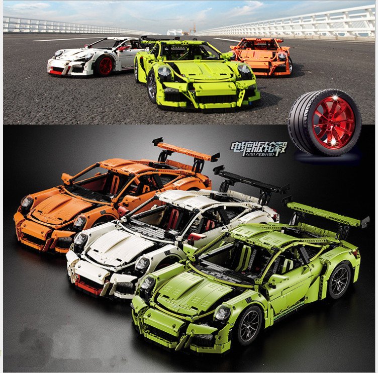 3368 White Green Orange Race Car Technic Series 2627pcs - Free Shipping