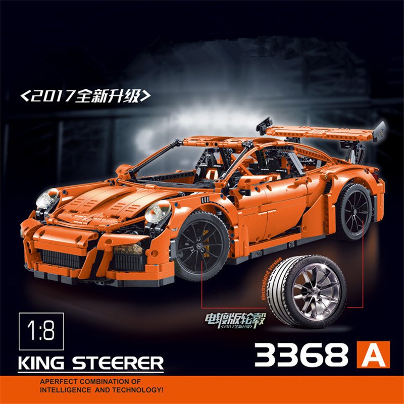 3368 White Green Orange Race Car Technic Series 2627pcs - Free Shipping