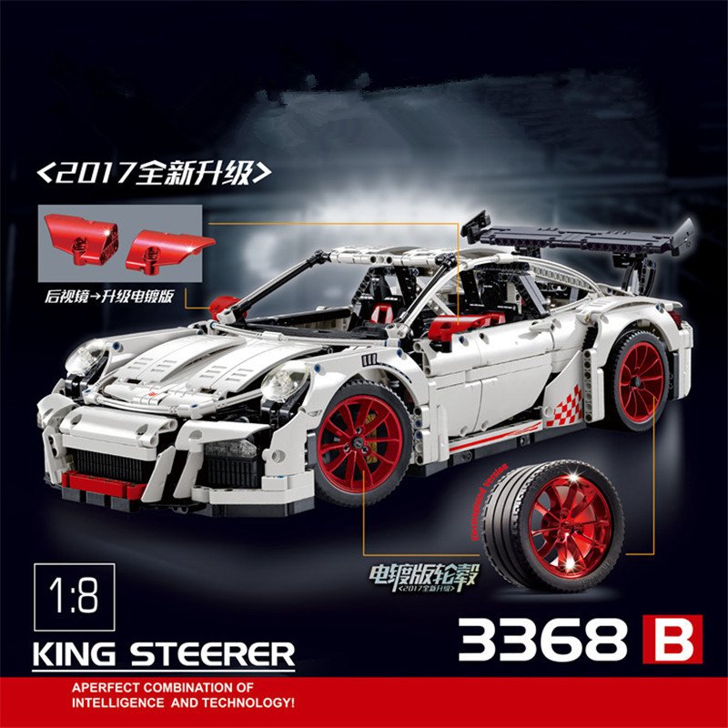 3368 White Green Orange Race Car Technic Series 2627pcs - Free Shipping
