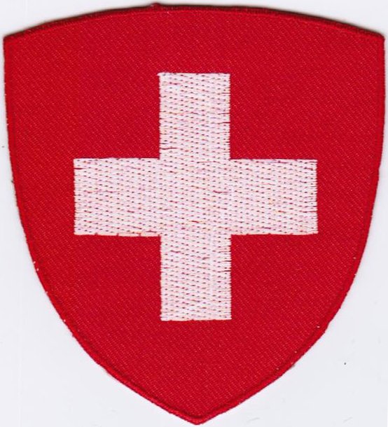 Switzerland Swiss Coat of Arms Badge Iron On Embroidered Patch 2.75x3