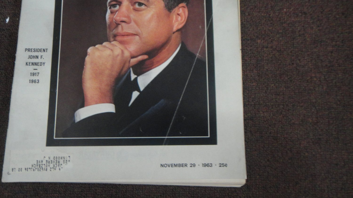 LIFE Magazine John F. Kennedy Cover Nov. 29, 1963, VG Condition!! LOOK!