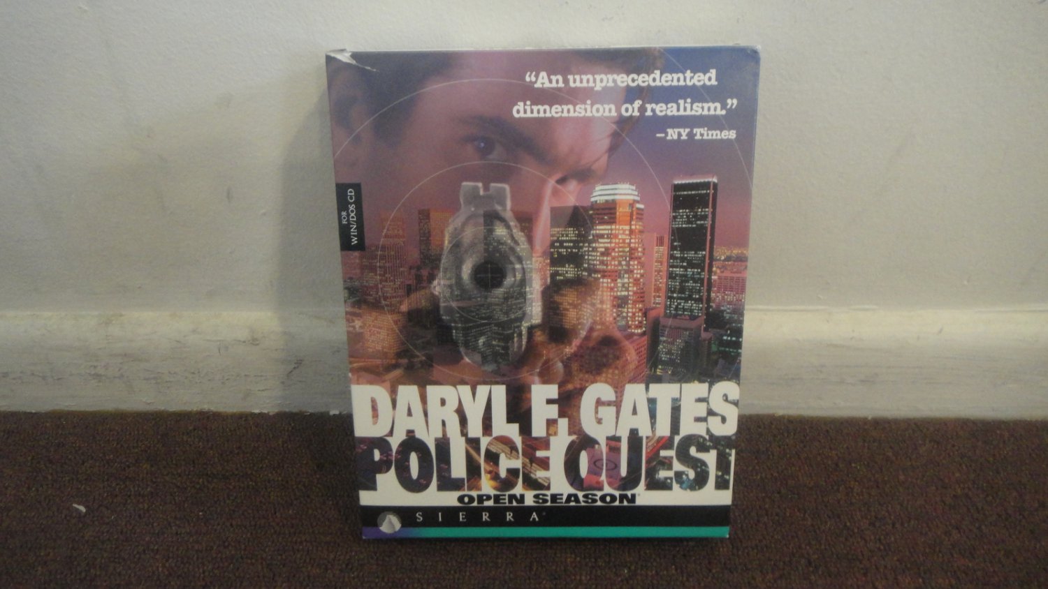 Daryl F. Gates POLICE QUEST: Open Season. **Rare** Big Box PC Game ...