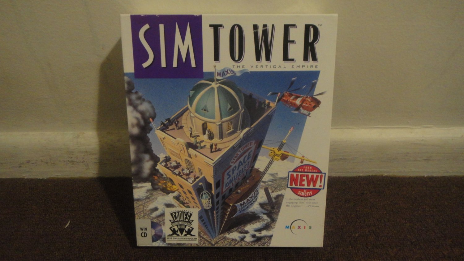 SIM TOWER - The Vertical Empire. RARE BIG BOX PC GAME by MAXIS. NICE ...