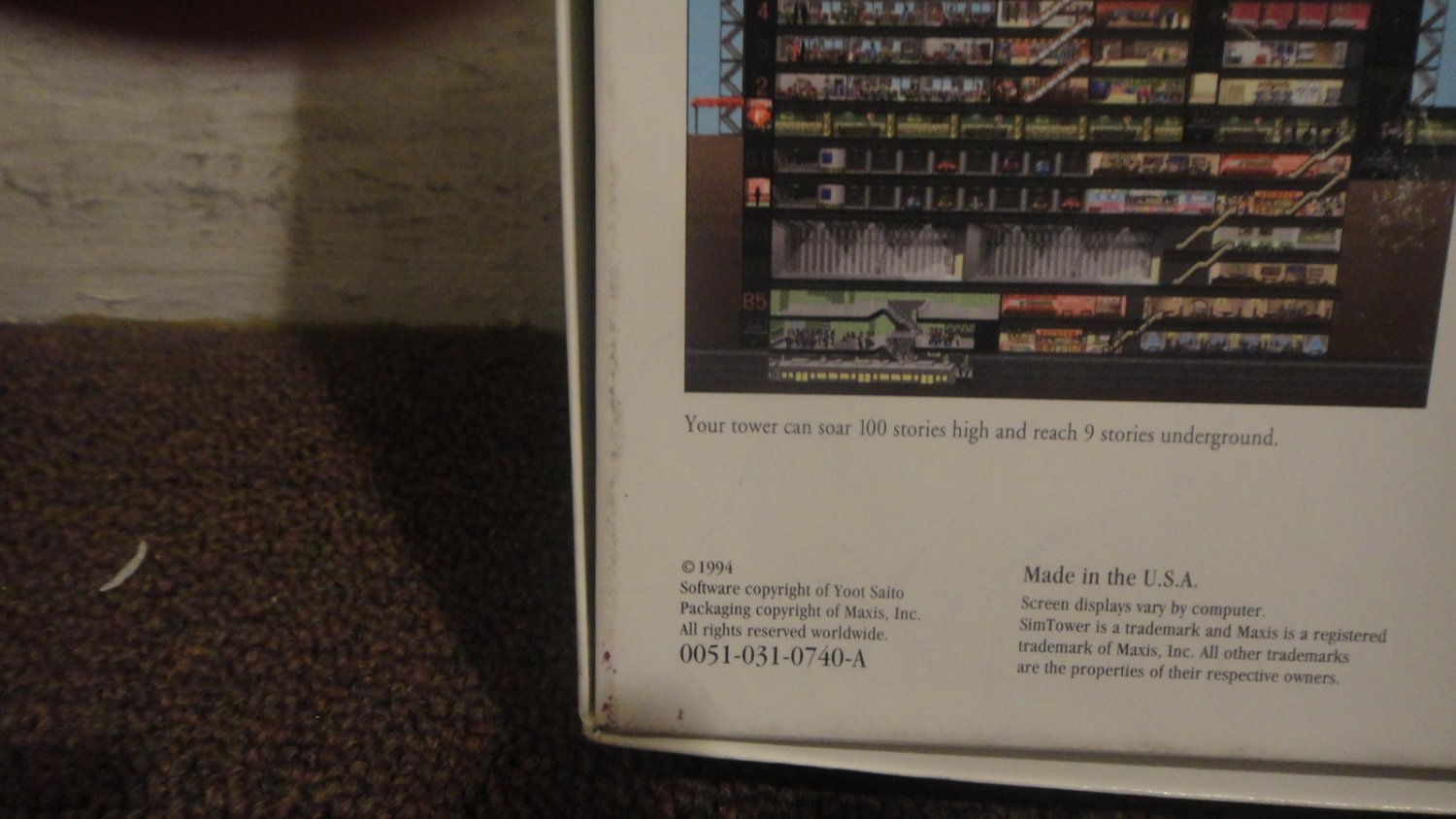 SIM TOWER - The Vertical Empire. RARE BIG BOX PC GAME by MAXIS. NICE ...