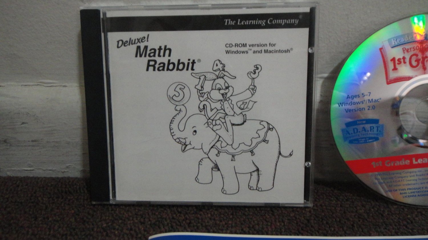 The Learning Company Math Rabbit Ages 4-7 CD. For Windows & MAC, in box ...