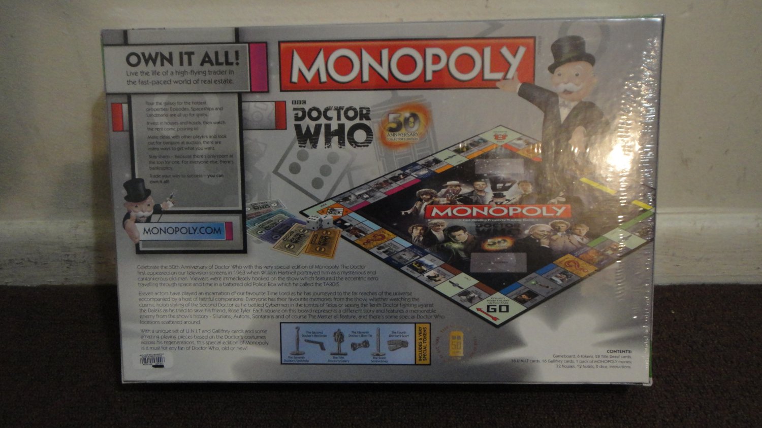 Monopoly GAME: Dr. Who Edition 50th Anniversary Collector’s Edition ...