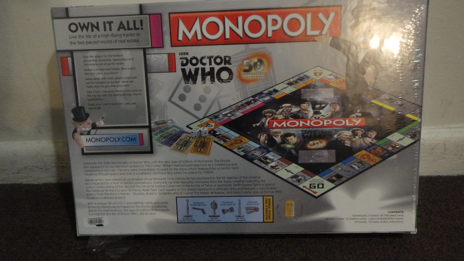 Monopoly GAME: Dr. Who Edition 50th Anniversary Collector’s Edition ...