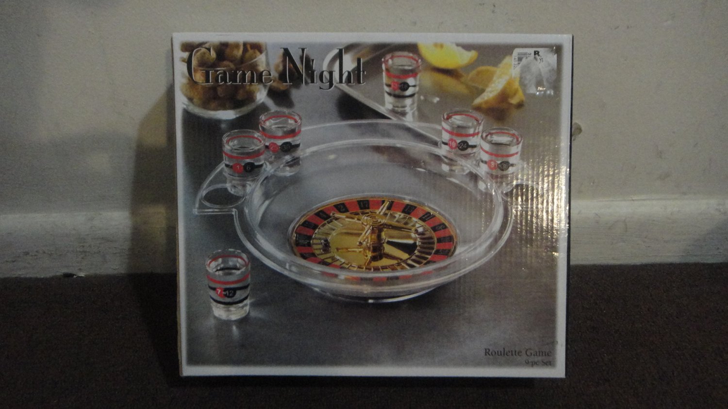 Roulette GAME - Drinking Game Set (6 Glass shot-glasses), plastic ...