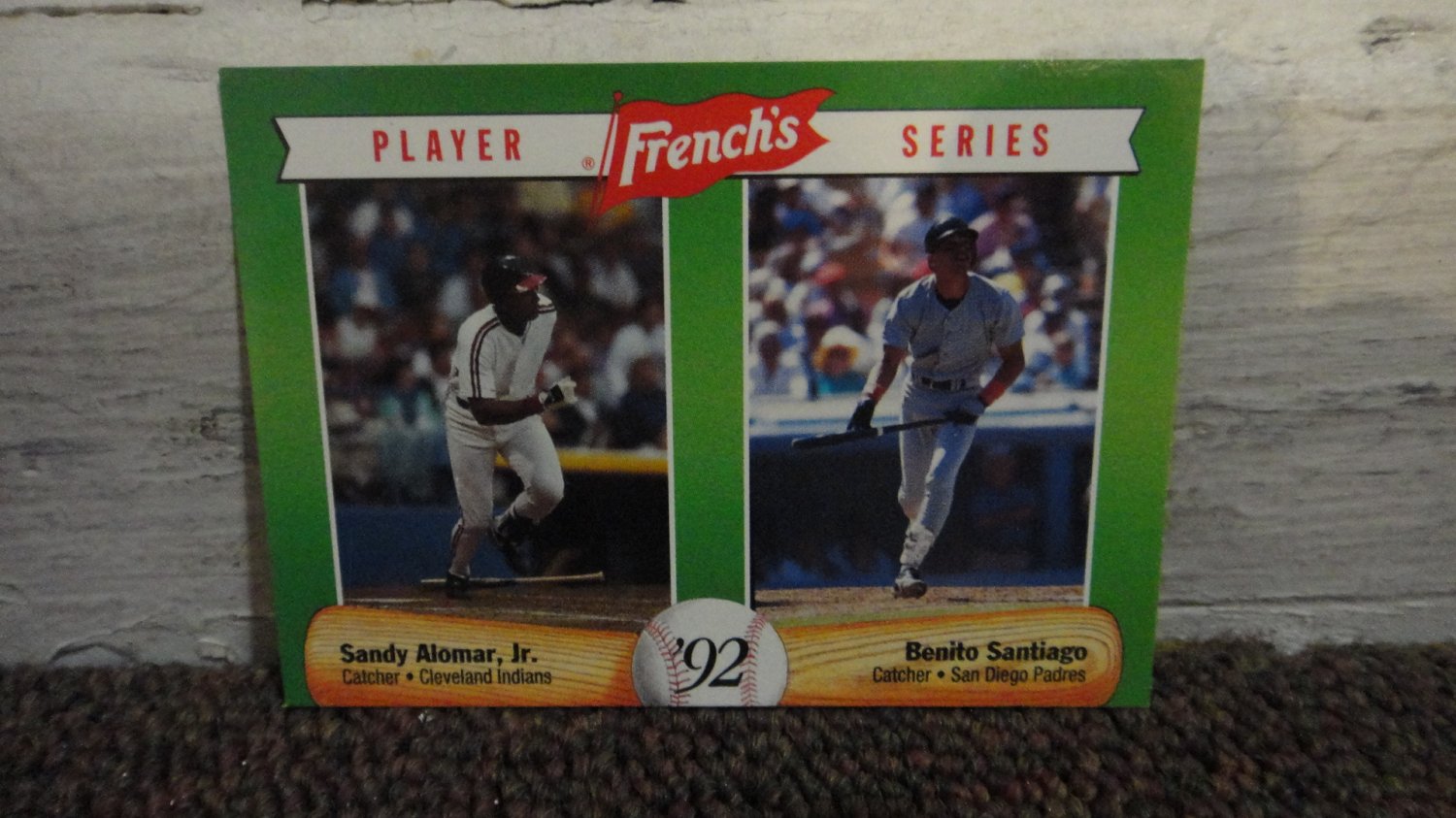 Benito Santiago FRENCH'S MUSTARD BASEBALL CARD 1992 Single card...LooK