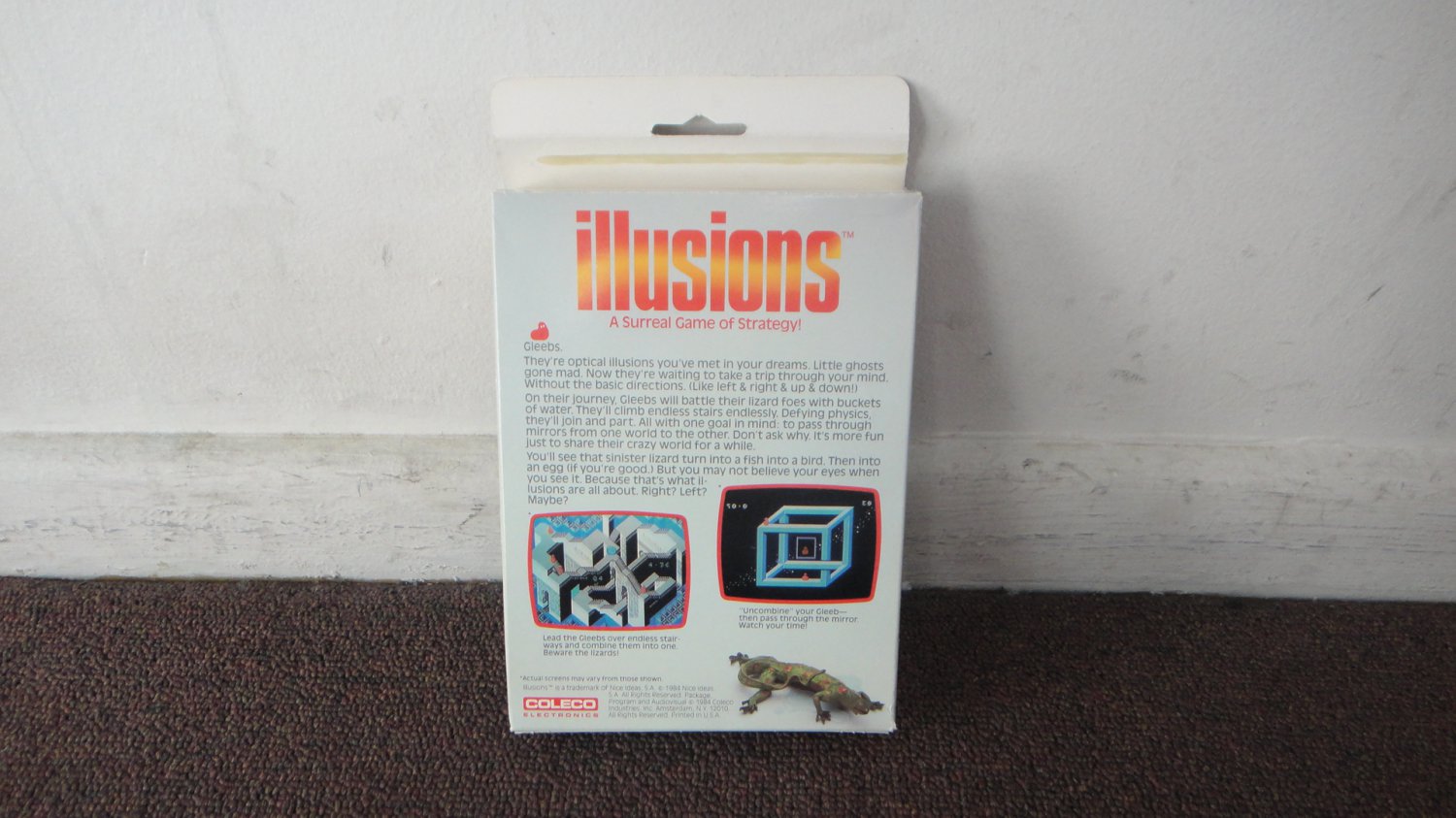 Coleco Vision, Colecovision, ILLUSIONS game (Complete in Box) CIB Boxed ...