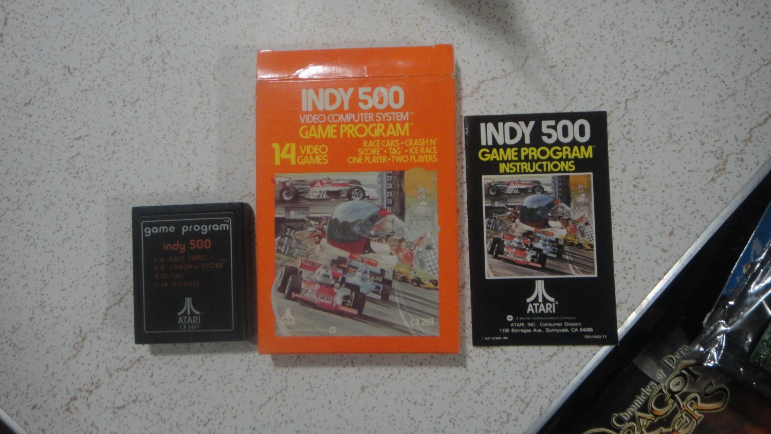 Indy 500 - Atari 2600 Game in/with box....Beautiful Condition. LOOK!!