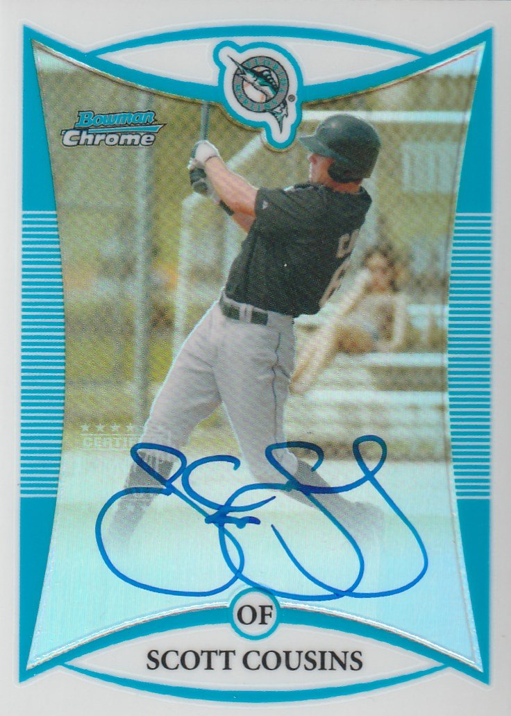 Scott Cousins 2008 Bowman Chrome Prospect Auto #'d.......#BCP128, mint ...