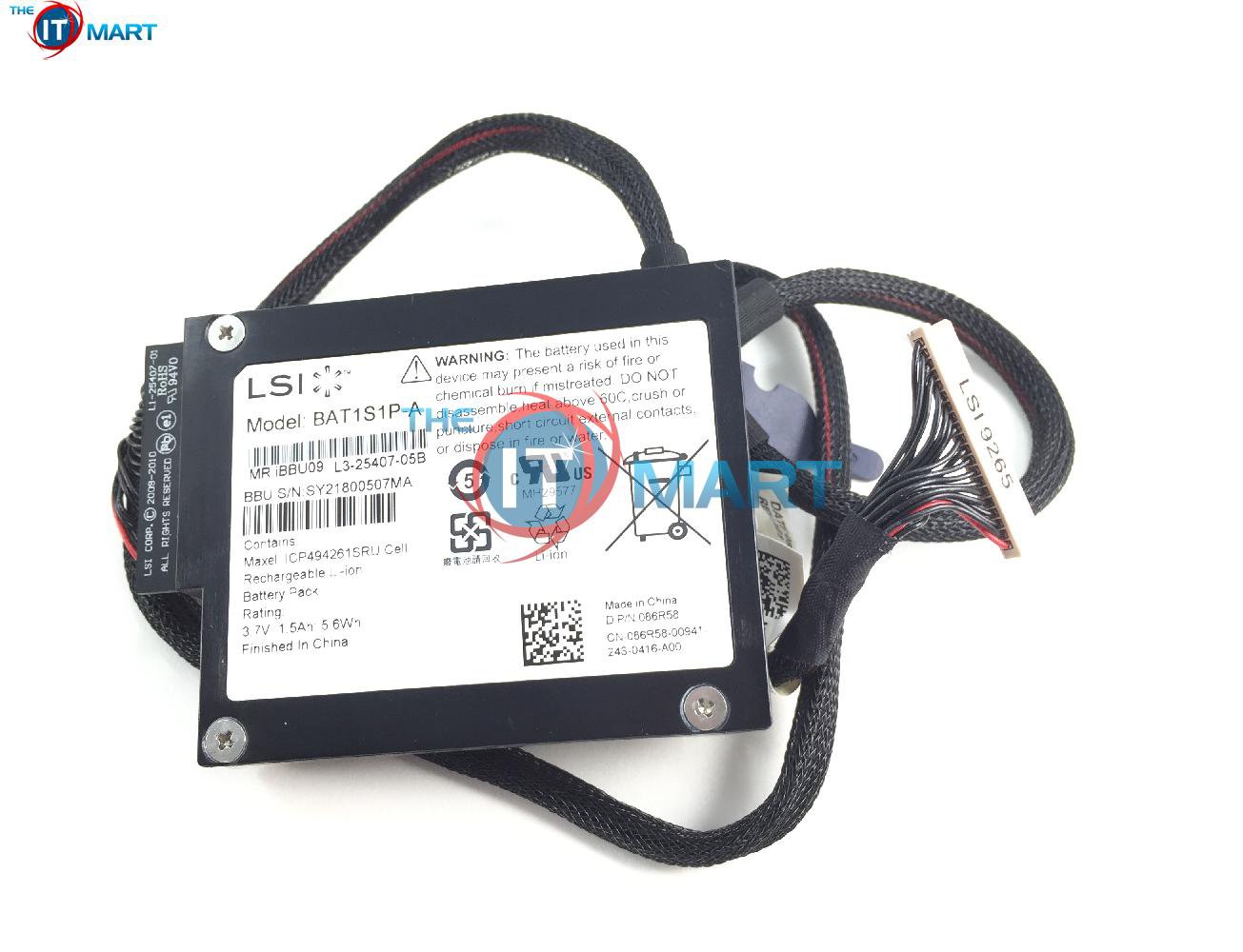 86R58 DELL LSI BATTERY IBBU09 INTELLIGENT BATTERY BACKUP UNIT LITHIUM ION