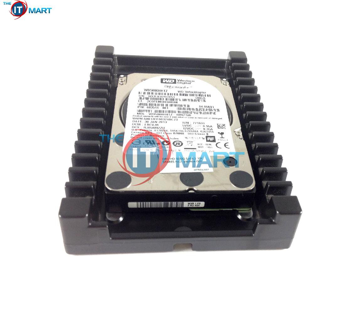 696964-001 HP WESTERN DIGITAL VELOCIRAPTOR 500GB 10K 6GBPS SATA 3.5 ...