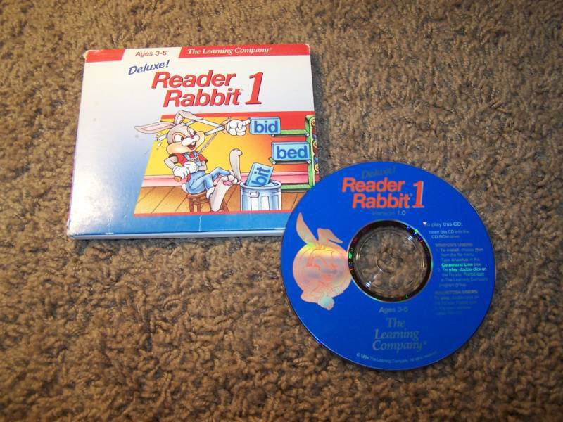 1994 Deluxe READER RABBIT 1 Learning Software CD PC/MAC