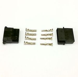 MALE & FEMALE 4 PIN MOLEX PC PSU POWER CONNECTORS - 10 OF EACH - BLACK ...
