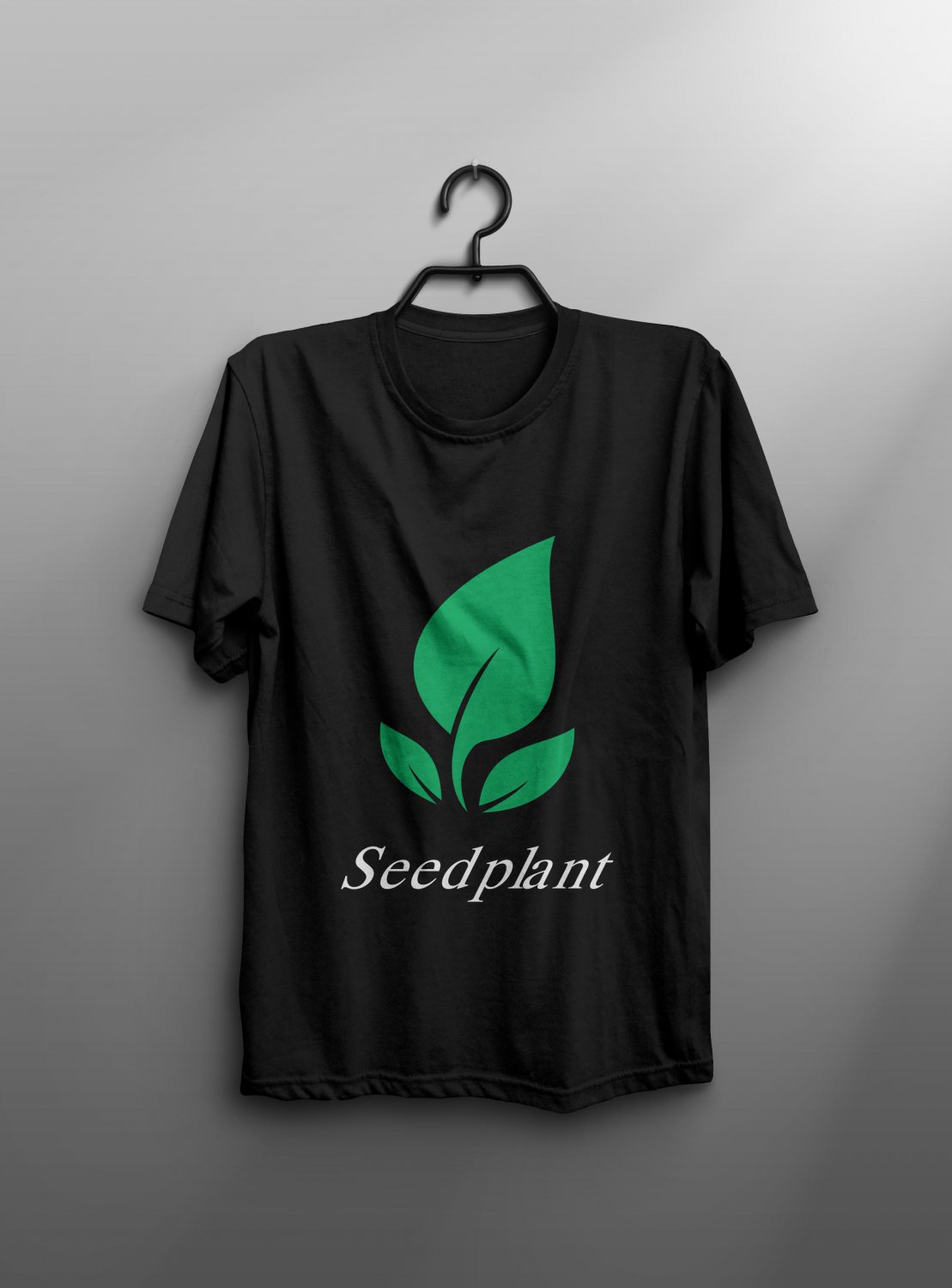 Black T-shirt New Seed Plant Men's T-shirt