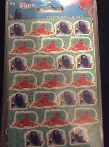 Disney Pixar Finding Dory 96 Stickers 4 Sheets of 24 Nemo Giant Squid