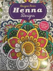 Adult Coloring Book Henna Designs Patterns Kappa Designer Series Stress ...