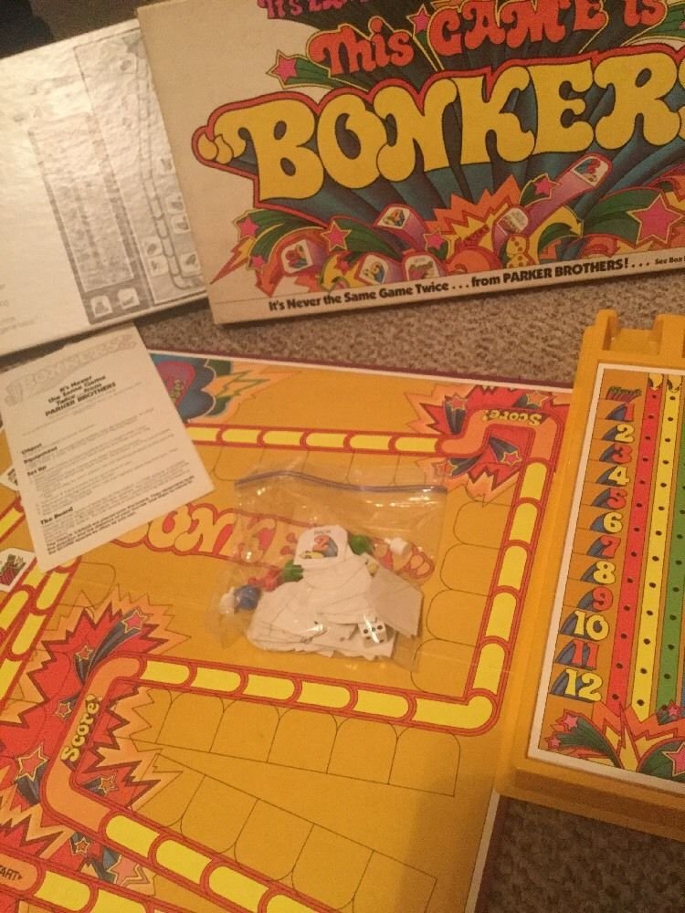 Vintage 1978 Bonkers Board Game 100% Complete Retro Parker Brothers ...