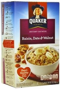 Quaker Raisin Date Walnut Instant Oatmeal Hot Cereal 10 Packs 1.3 Oz ...