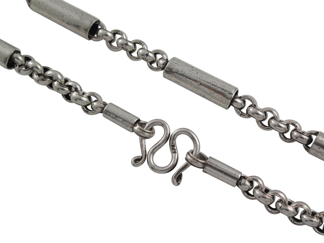 5.5mm Round Cylinder Rolo Link Chain 925 Sterling Silver Necklace Men's