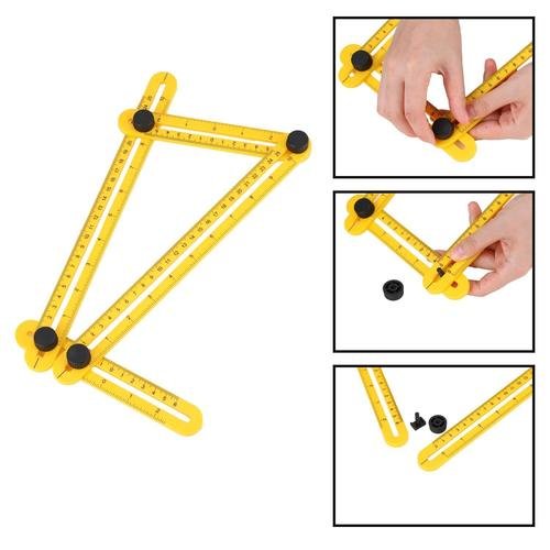 Folding Plastic Ruler Metric Scale Multifunctional Measuring Angle Ruler