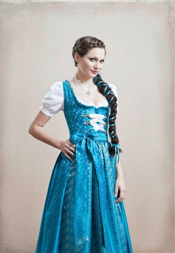 NEW German Traditional 3pc. Dirndl Dress Blouse Apron