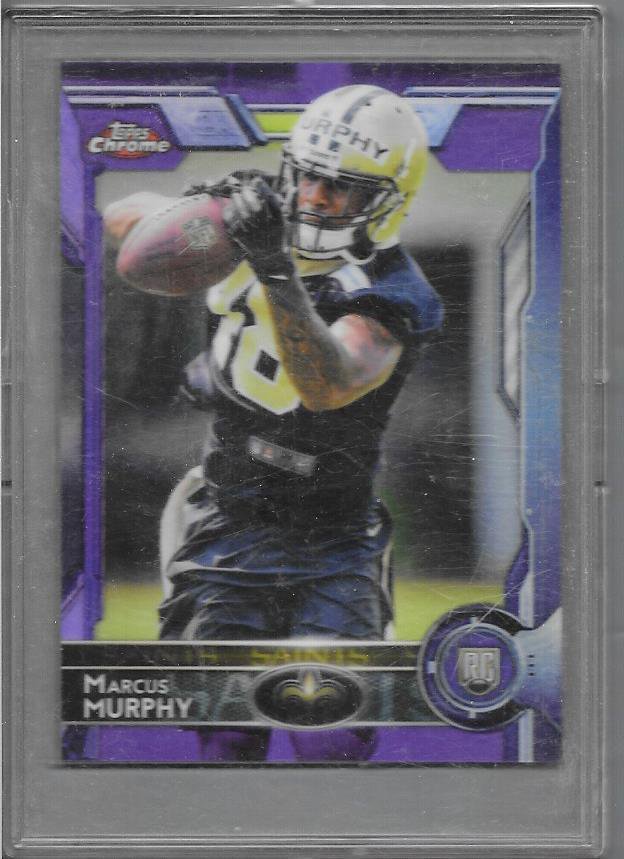 2015 Topps Marcus Murphy Rc Football Chrome Purple Refractors Card # 143