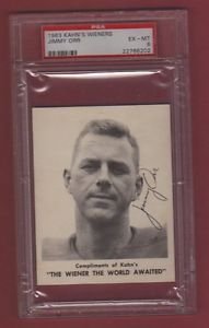 1963 Kahn's Wieners Jimmy Orr Baltimore Colts PSA 6