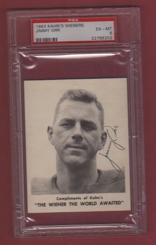 1963 Kahn's Wieners Jimmy Orr Baltimore Colts PSA 6