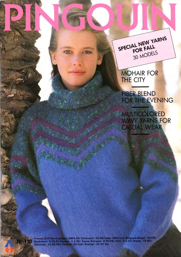 Pingouin Knitting Magazine Number 110 Fall 1988 30 Couture Designs from ...