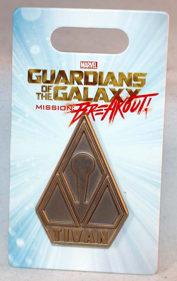 Disneyland Marvel Guardians of the Galaxy Mission Breakout Tivan Logo Pin