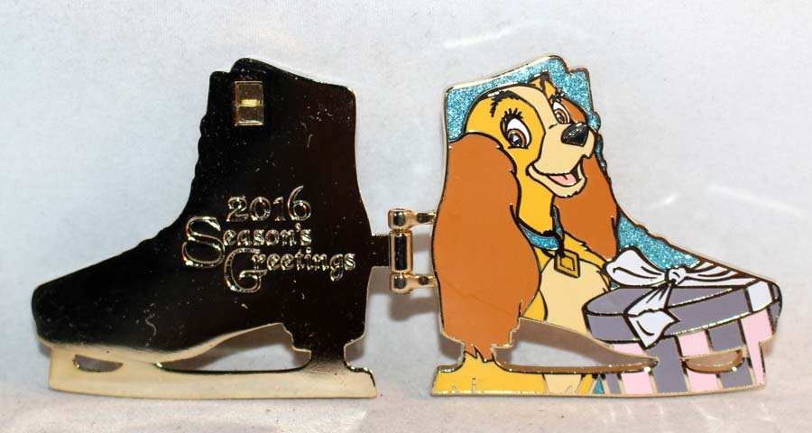 Disney Season's Greetings 2016 Lady Ice Skating Pin with Bells Limited ...