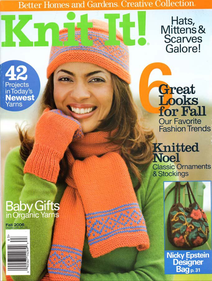 Better Homes and Gardens Knit It Magazine Fall 2006 Issue 42 Projects