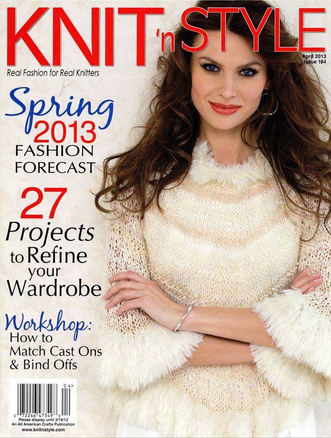 Knit 'n Style Magazine Number 184 April 2013 - 27 Projects, Cast Ons ...