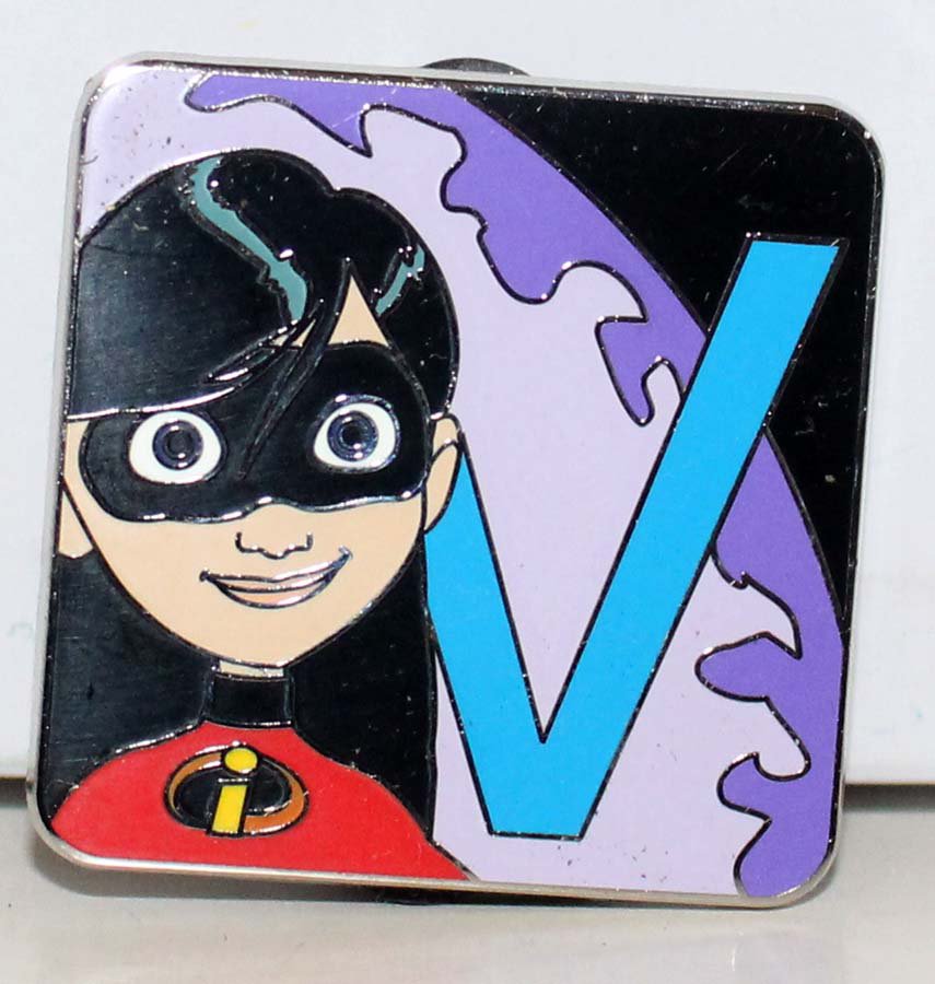 Disney Pixar Alphabet Mystery Pin V is for Violet Limited Release