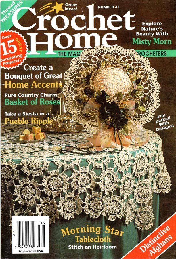 Crochet Home Magazine Number 42 August-September 1994 - Over 15 Projects