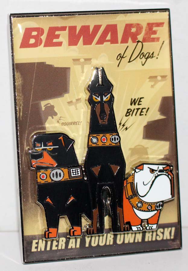 Disney Pixar Up 10th Anniversary Beware of Dogs Poster Pin Limited ...