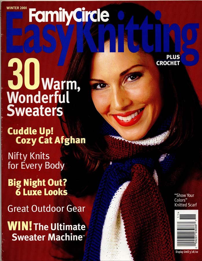 Family Circle Easy Knitting Plus Crochet Magazine Winter 2001 - 43 Projects