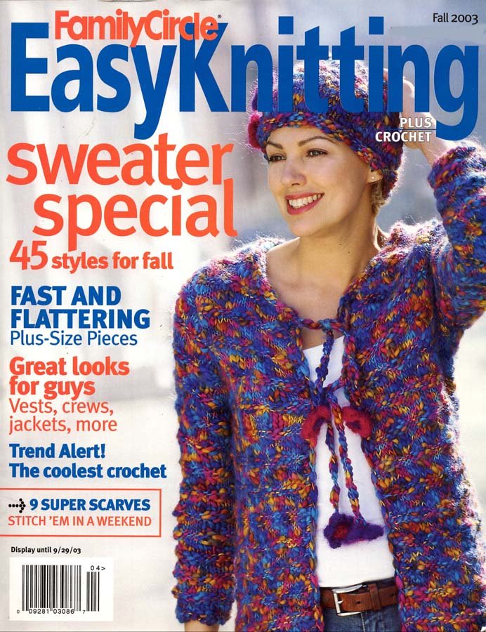 Family Circle Easy Knitting Plus Crochet Magazine Fall 2003 - 45 Projects