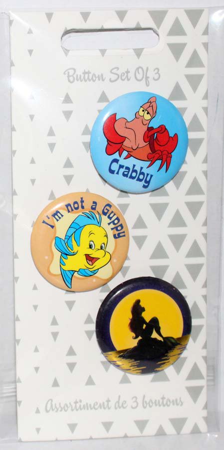 Disney Store Little Mermaid 3-Button Set