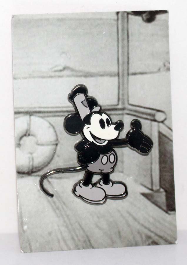Disney Heroes vs. Villains Mystery Pin Mickey Mouse as Steamboat Willie Disney Heroes vs. Villains Mystery Pin Mickey Mouse as Steamboat Willie