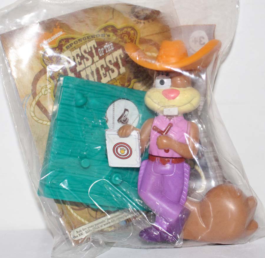 Burger King Spongebob Squarepants Pest of the West Sandy Cheeks Figure ...