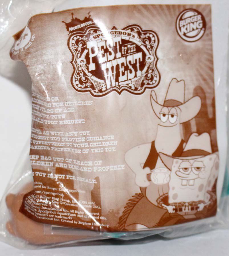 Burger King Spongebob Squarepants Pest of the West Sandy Cheeks Figure ...
